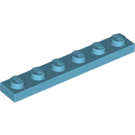 LEGO Plaat 1x6 AZUURBLAUW (100 stuks) | BRICKshop - LEGO en DUPLO ...
