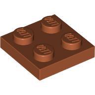 LEGO Plaat 2x2 DONKERORANJE (100 stuks) | BRICKshop - LEGO en DUPLO ...
