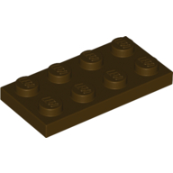 LEGO Plaat 2x4 DONKERBRUIN (100 stuks) | BRICKshop - LEGO en DUPLO ...