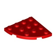 LEGO Plaat 4x4 met Ronde Hoek ROOD (100 stuks) | BRICKshop - LEGO en ...