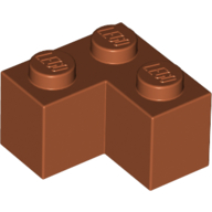 LEGO Steen 2x2 Hoek DONKERORANJE (100 stuks) | BRICKshop - LEGO en ...