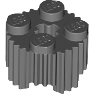 LEGO Steen 2x2 Rond met Grill DONKERGRIJS (100 stuks) | BRICKshop ...